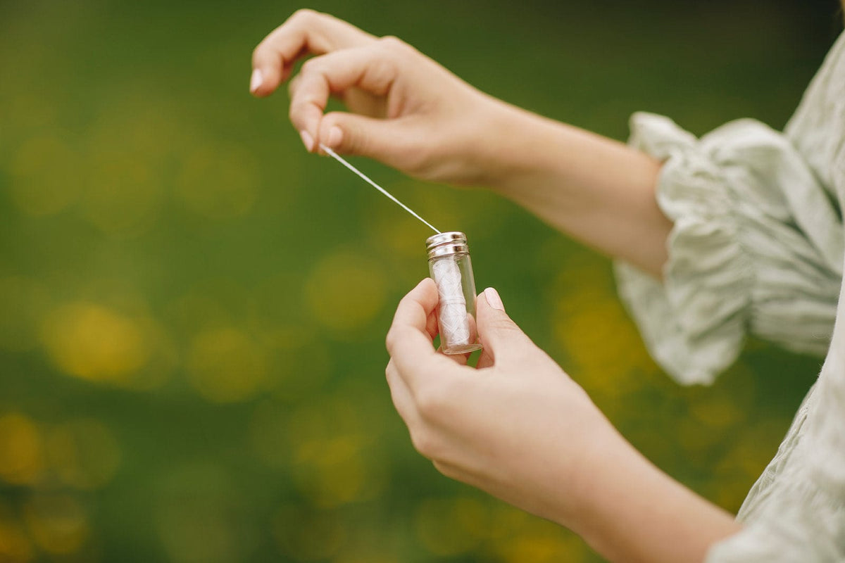 Silk Dental Floss in Refillable Glass Container – The Waste Less Shop
