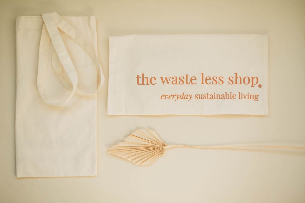The Waste Less Shop Logo Tote